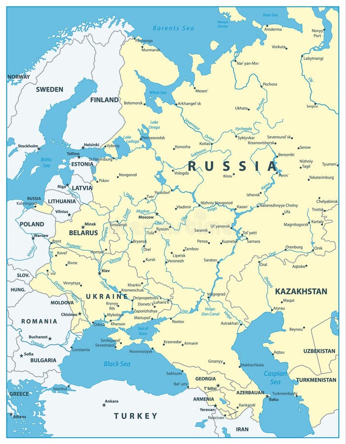 Carte Politique De L'Europe De L'Est Illustration de Vecteur ...