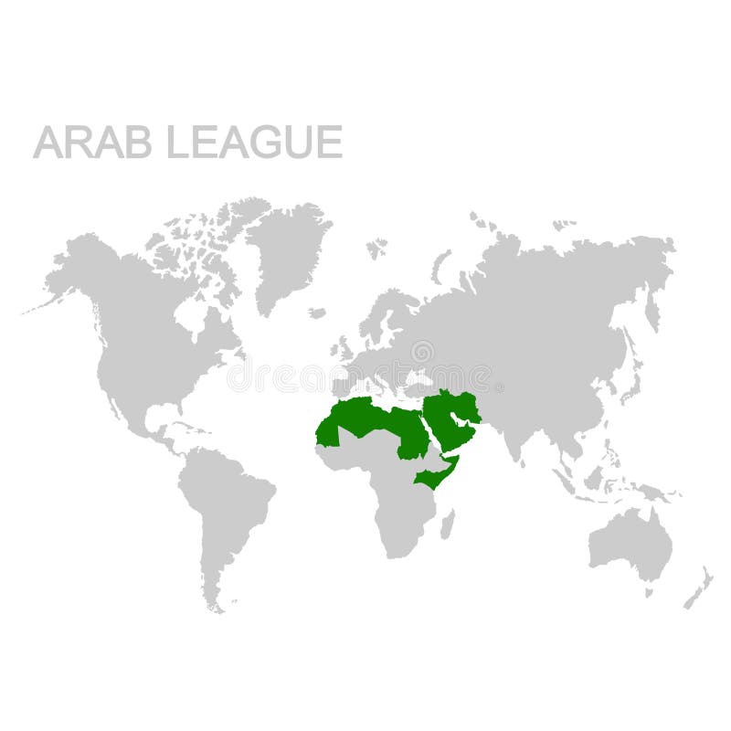 Drapeaux De Membre De Ligue Arabe Sur La Carte 3D Illustration Stock ...