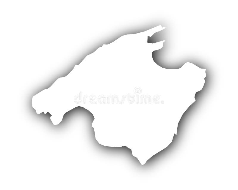 Carte De Majorque Avec L'ombre Illustration de Vecteur - Illustration ...