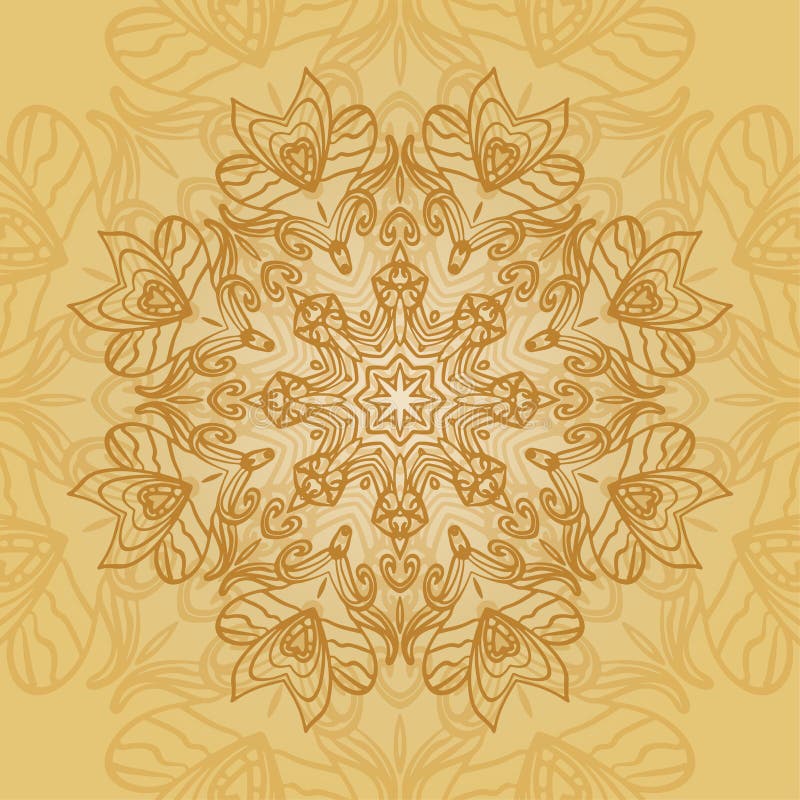 Carte De Mandala De Vecteur Illustration de Vecteur - Illustration du ...