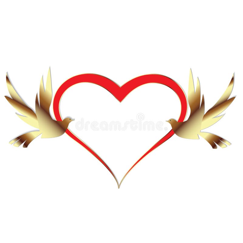 Carte De Mariage De Coeur D'amour Illustration de Vecteur ...