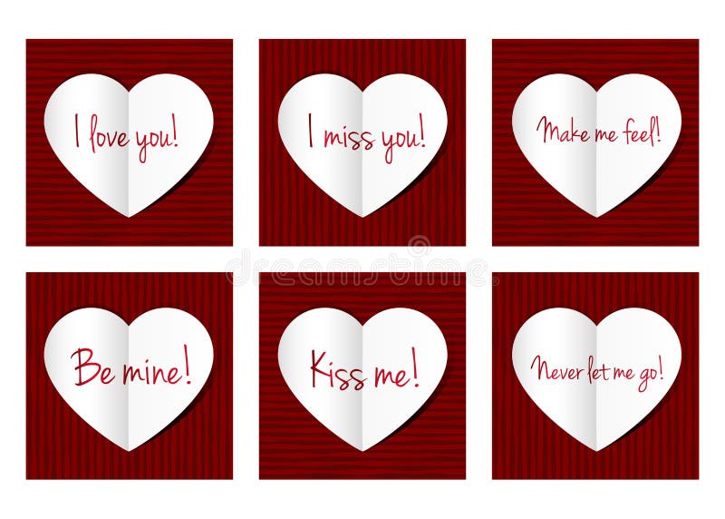 Carte de papier de coeurs illustration de vecteur. Illustration du ...