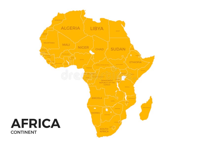 Carte De Site De Continent De L'Afrique Illustration de Vecteur ...