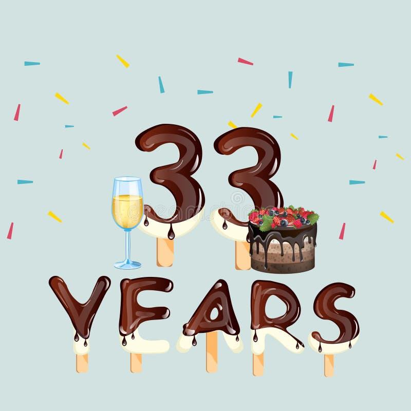 33 Ans D'anniversaire De Ruban Illustration de Vecteur - Illustration ...