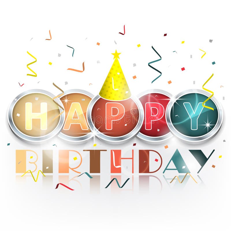 Carte De Voeux De Joyeux Anniversaire Illustration de Vecteur ...