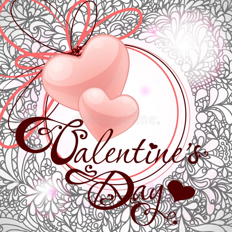 Carte du jour de Valentine illustration de vecteur. Illustration du ...