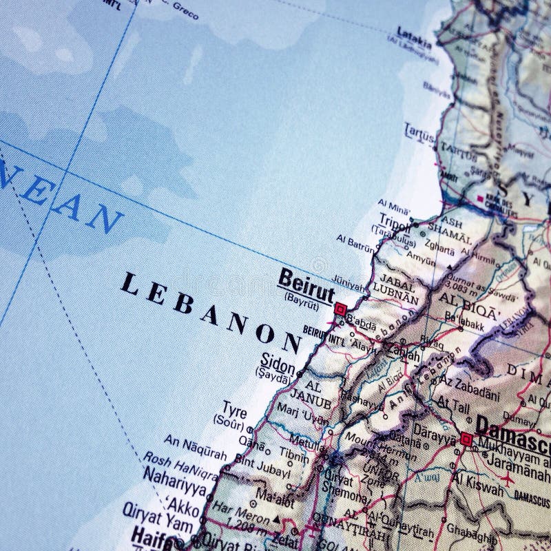 Carte du Liban photo stock. Image of liban, moyen, méditerranéen - 45203492