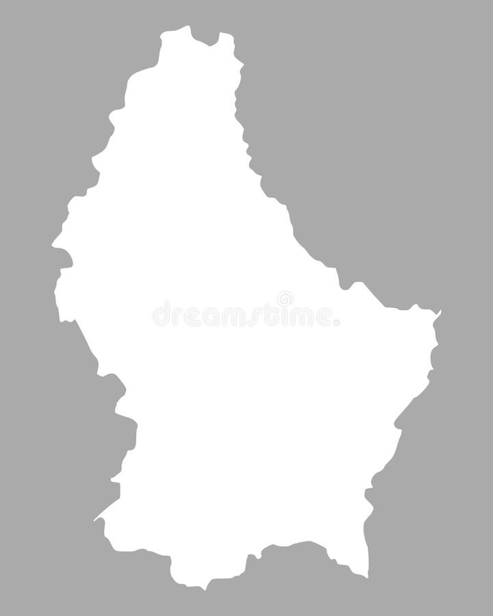 Carte du Luxembourg illustration de vecteur. Illustration du forme ...