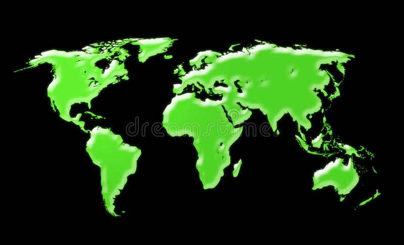 Carte verte du monde illustration de vecteur. Illustration du ...