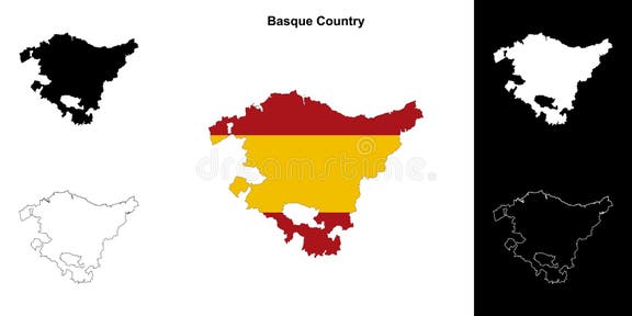 Carte du pays basque illustration de vecteur. Illustration du carte ...