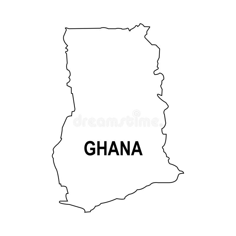 Carte du pays ghana illustration de vecteur. Illustration du géographie ...