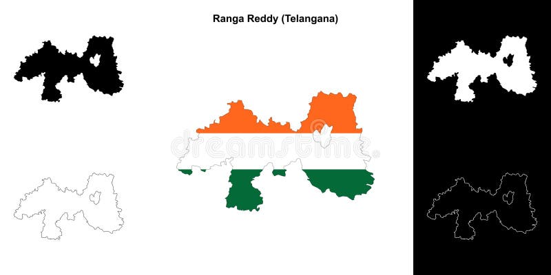 Carte du plan Ranga Reddy illustration de vecteur. Illustration du ...