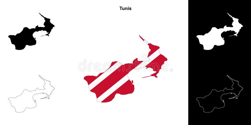 Carte du plan du tunis illustration de vecteur. Illustration du tunisie ...