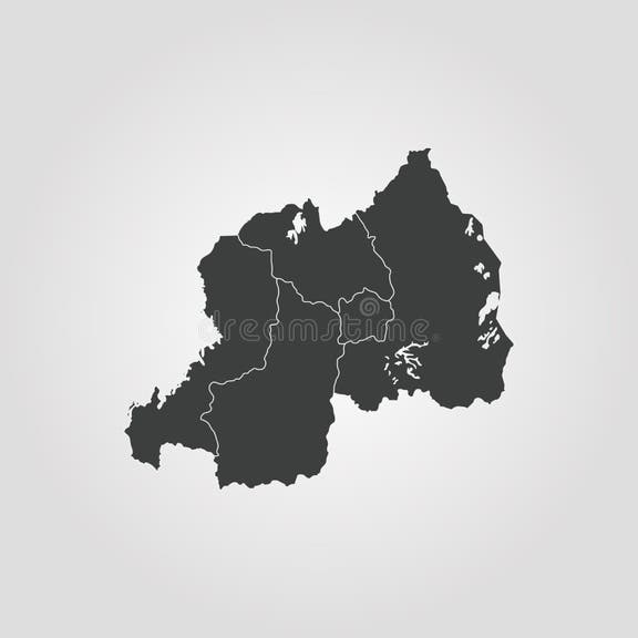 Carte du Rwanda illustration stock. Illustration du vert - 109470950