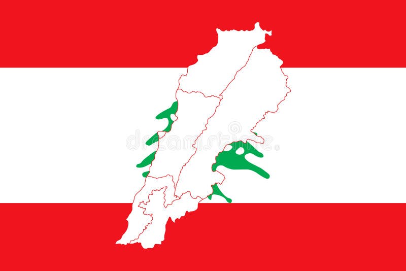 Carte et drapeau du Liban illustration stock. Illustration du graphisme ...