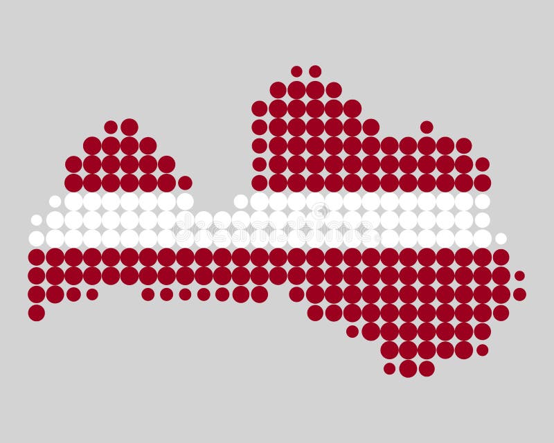 Carte Et Indicateur De La Lettonie Illustration de Vecteur ...
