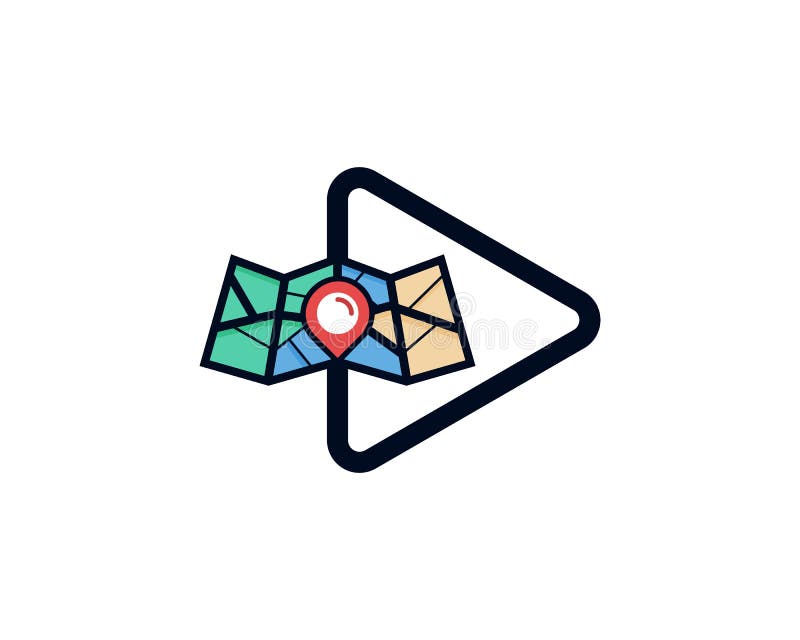 Carte Logo Icon Design De Media Illustration de Vecteur - Illustration ...