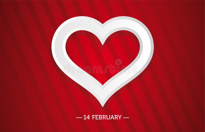 Carte Lumineuse De Saint Valentin Avec Un Coeur Illustration de Vecteur ...