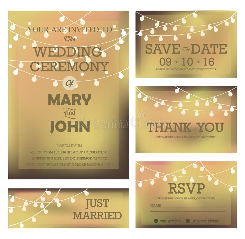 Carte Moderne D'invitation De Mariage Illustration de Vecteur ...