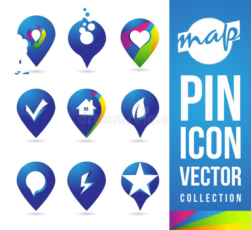 Carte Pin Icons illustration de vecteur. Illustration du vide - 60143034