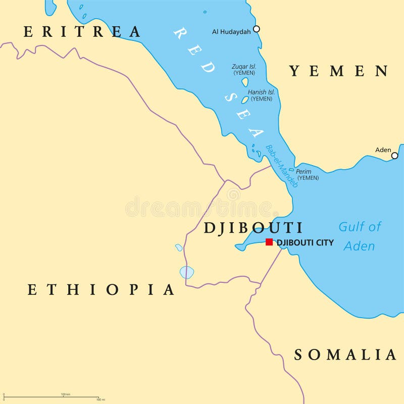 Bab El Mandeb Strait Political Map Stock Illustrations, Vecteurs ...