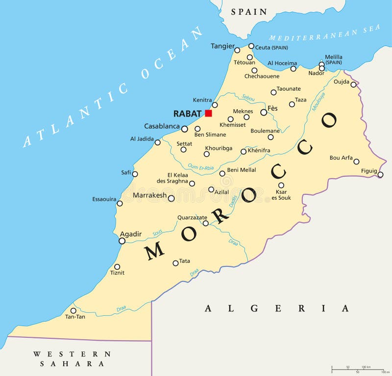 Carte De Ceuta Et De Melilla Illustration de Vecteur - Illustration du ...