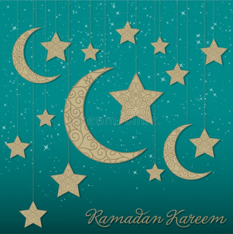 Carte Ramadan Moon Card illustration de vecteur. Illustration du islam ...