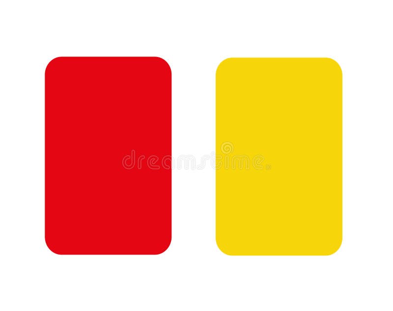 Carte rouge et jaune illustration de vecteur. Illustration du symbole ...