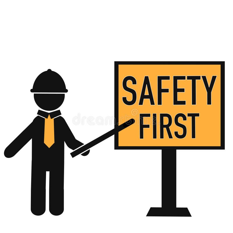 Cartel Abstracto De La Seguridad Primero Stock de ilustración ...
