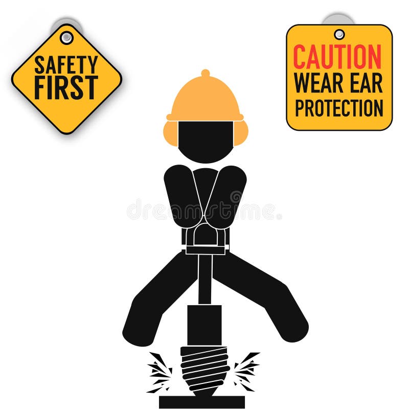 Cartel Abstracto De La Seguridad Primero Stock de ilustración ...