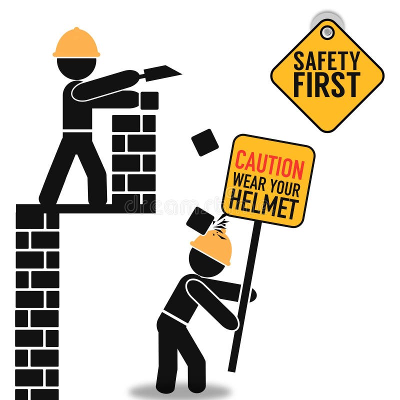 Cartel Abstracto De La Seguridad Primero Stock de ilustración ...