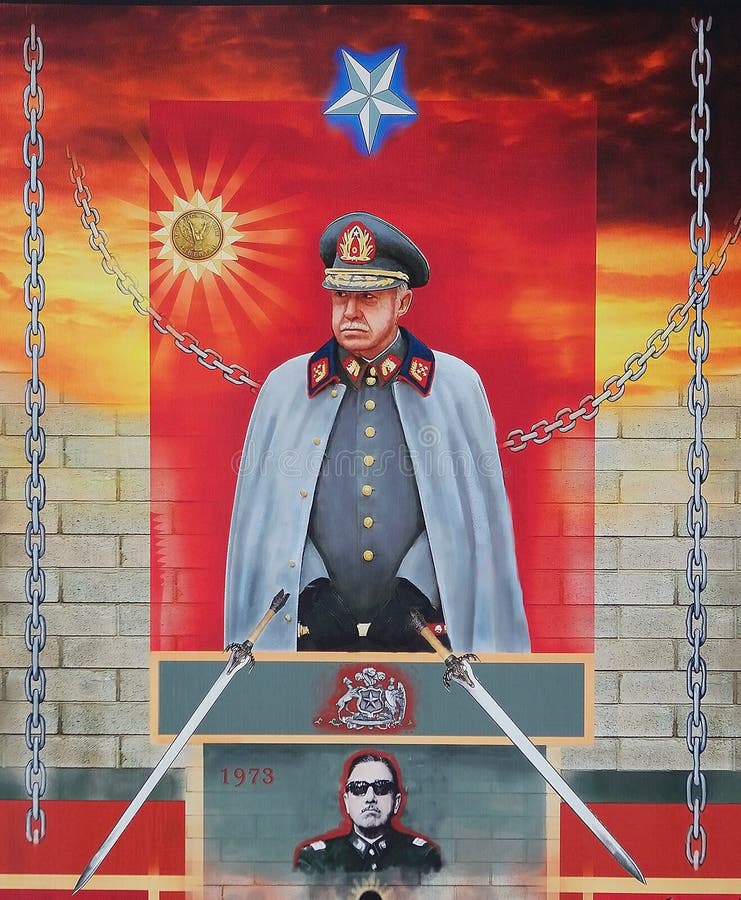 Cartel De Augusto Pinochet, Chile Imagen de archivo editorial - Imagen ...
