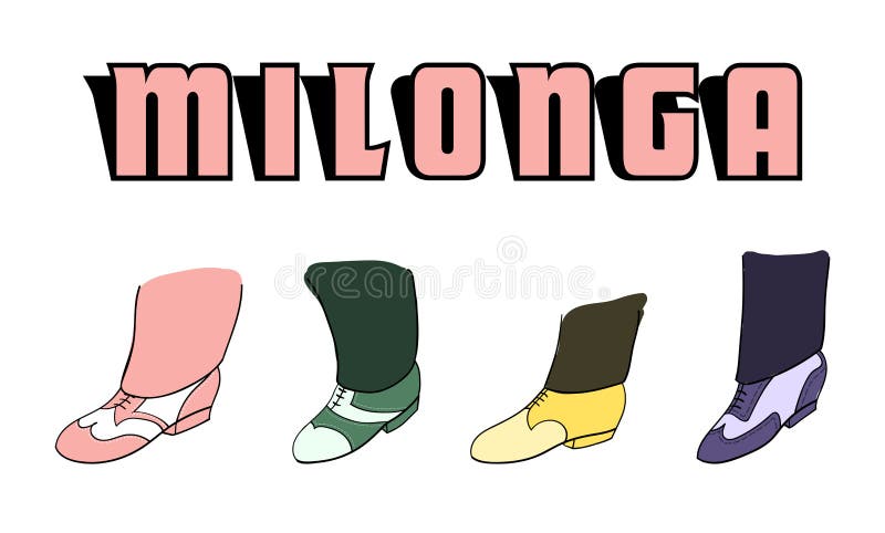 Logo Del Baile Latino Tango Milonga Ilustración del Vector ...