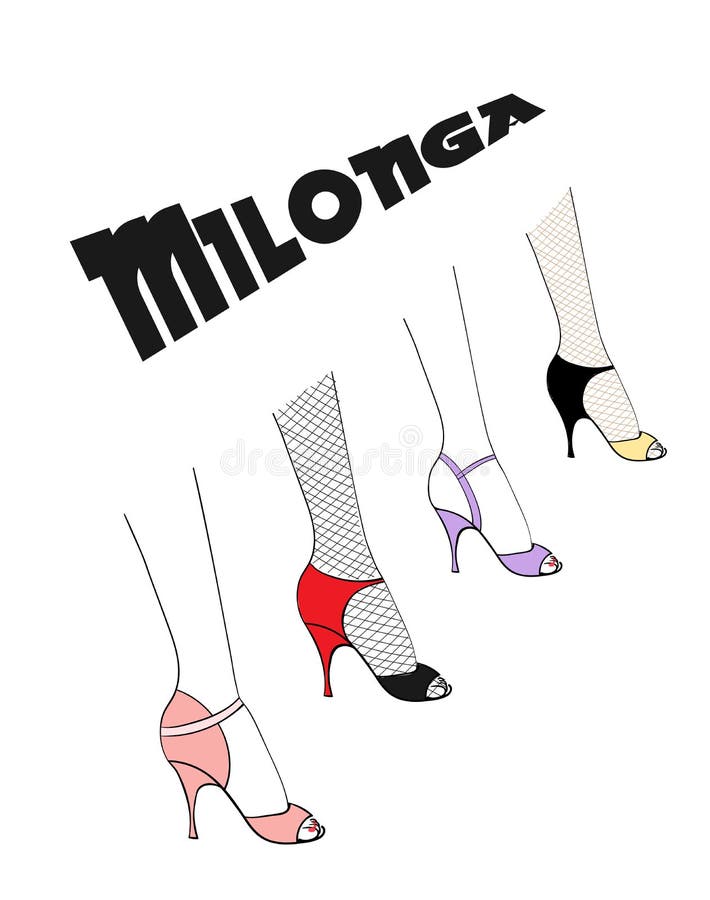 Logo Del Baile Latino Tango Milonga Ilustración del Vector ...