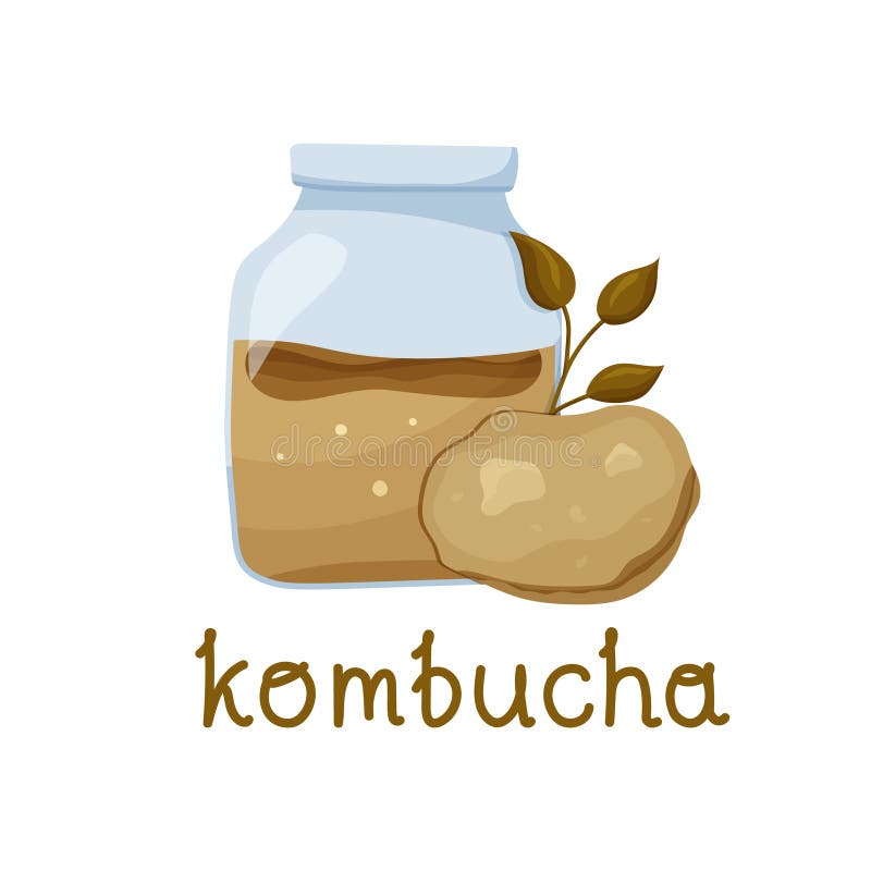 Cartel De Té Kombucha Ilustración De Mano Plana Ilustración del Vector ... Cartel De Té Kombucha Ilustración De Mano Plana Ilustración del Vector ...