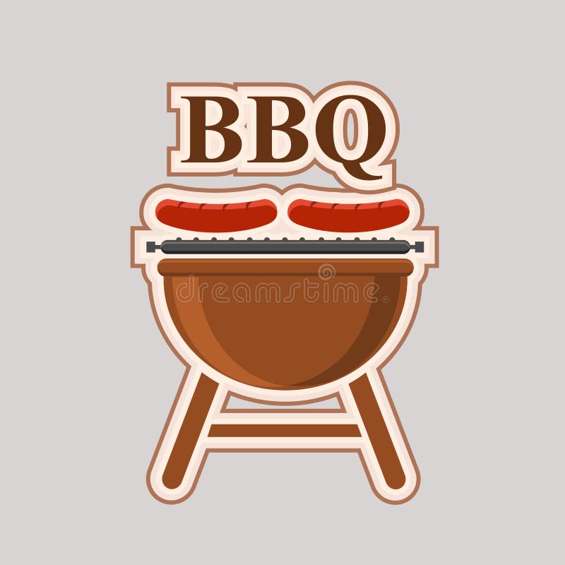 Cartel Del Elemento Del Vector Del Partido De La Barbacoa Ilustración ...