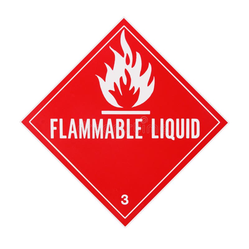 Cartel Del Líquido Inflamable Foto de archivo - Imagen de inflamable ...