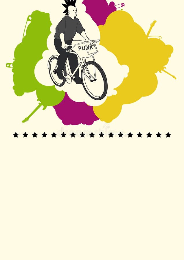 Cartel punky ilustración del vector. Ilustración de punky - 5247552