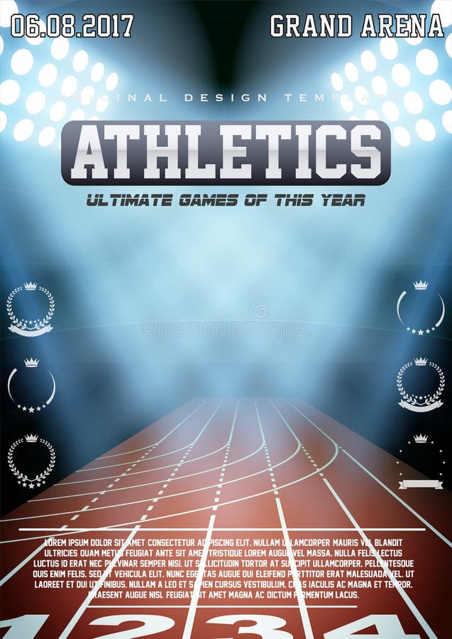 Cartel del atletismo ilustración del vector. Ilustración de cartel ...