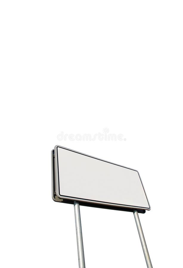 Letrero blanco vacío foto de archivo. Imagen de recorrido - 4672310
