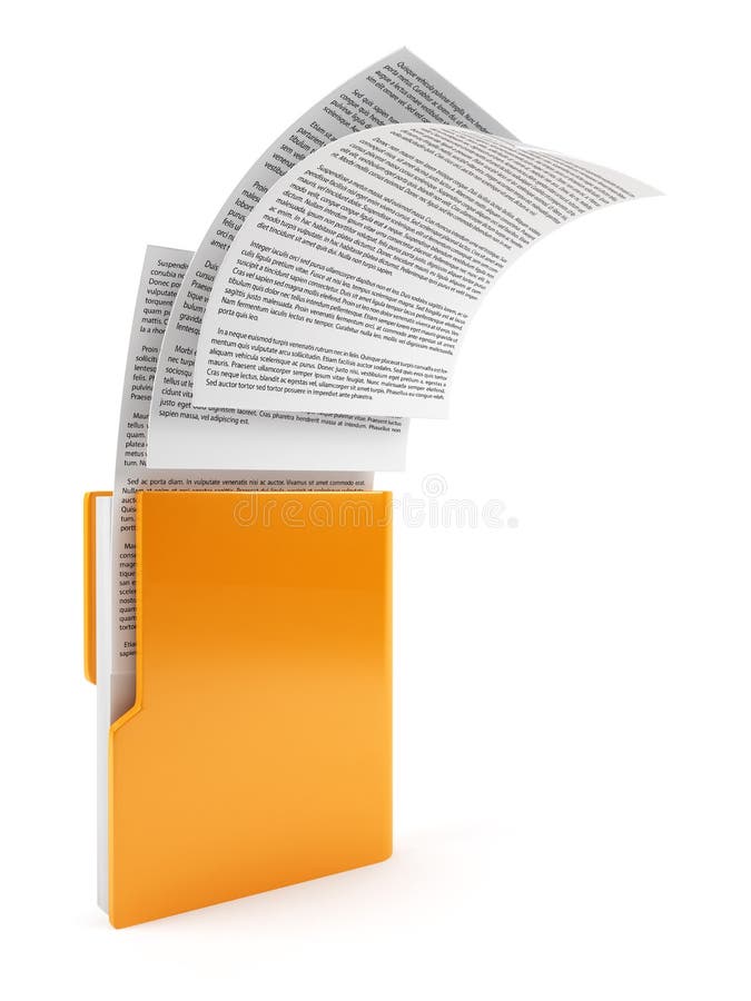 Cartella Del Computer Con I Documenti Illustrazione di Stock ...