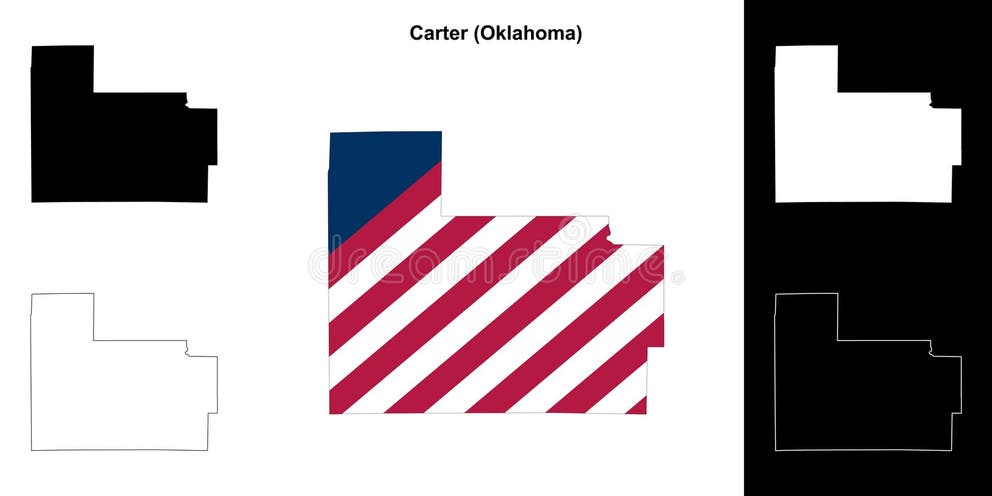 Carter outline map stock vector. Illustration of vector - 324062200