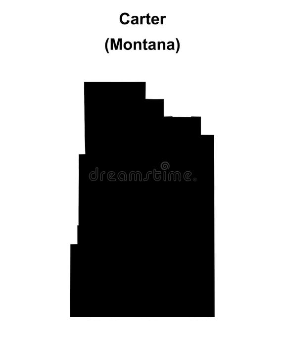 Carter outline map stock vector. Illustration of outline - 357458507