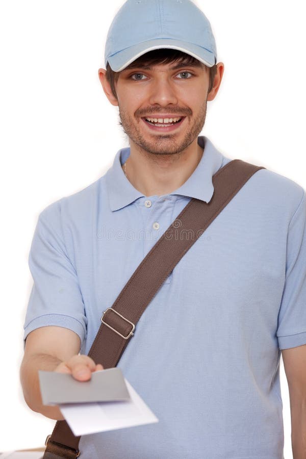 Cartero con las cartas foto de archivo. Imagen de correo - 15657598