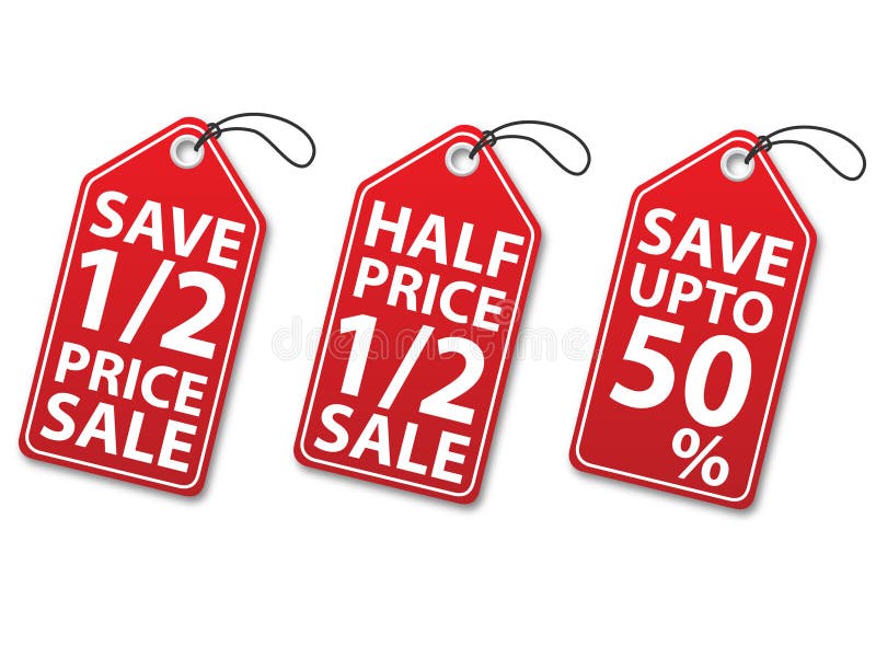 Cartes De Remise De Couleur Rouge Illustration de Vecteur ...
