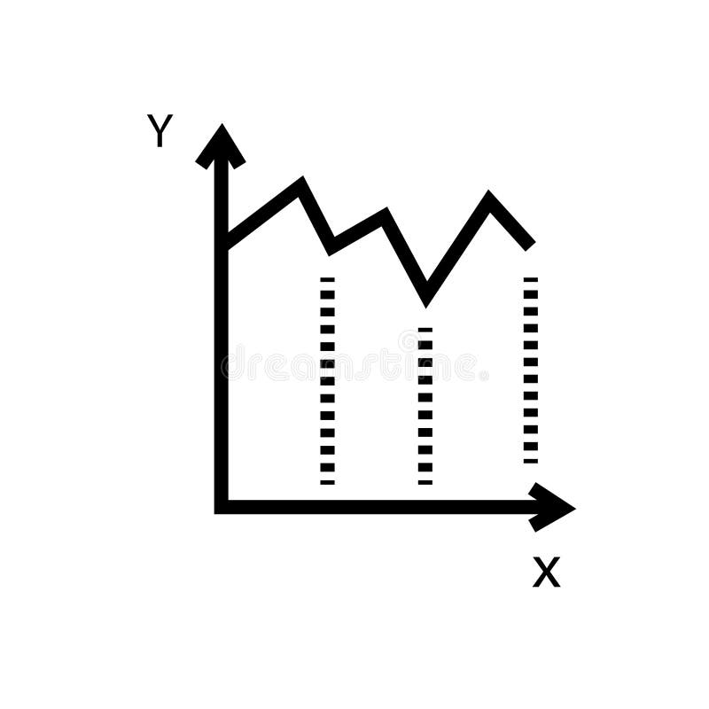 Outline Cartesian Coordinate System Vector Icon Isolated Black Simple