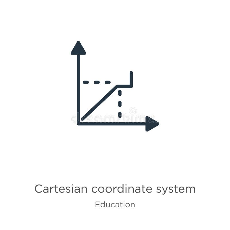 Cartesian Coordinate System Icon Vector. Trendy Flat Cartesian ...