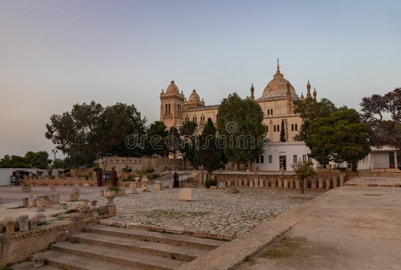 Carthage National Museum at Sunset Stock Photo - Image of attraction ...