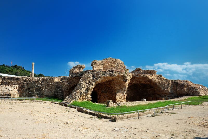 Old Caesarea Aqueduct Bridge,Israel Stock Image - Image of popular ...
