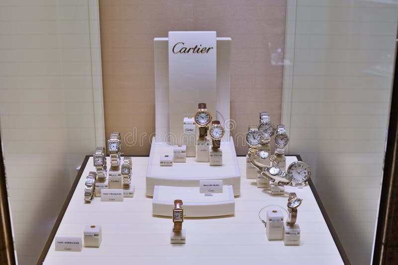 Cartier Watches in Shop Window Display Editorial Image - Image of ...